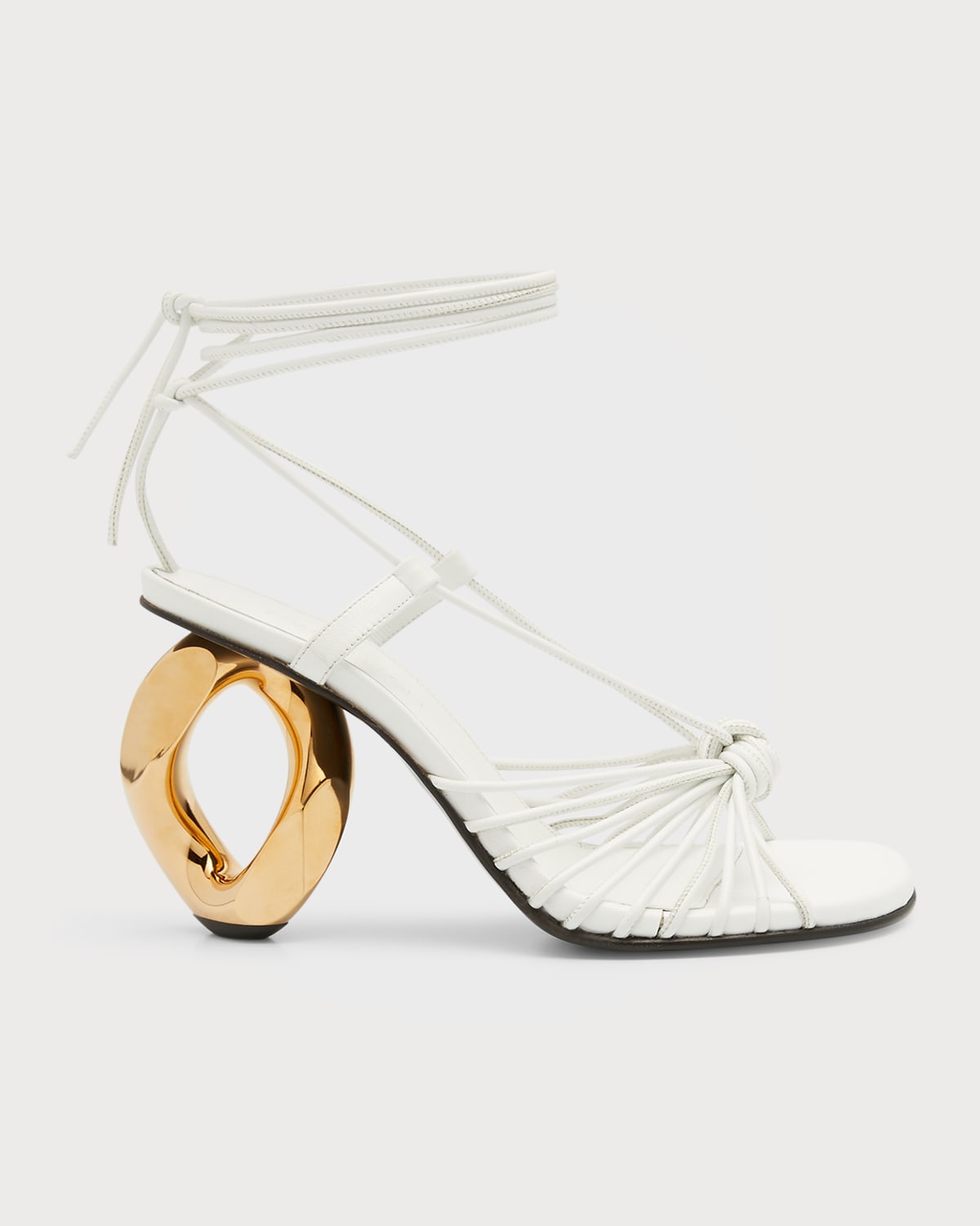 JW Anderson Strappy Chain Ankle-Wrap Sandals | Neiman Marcus