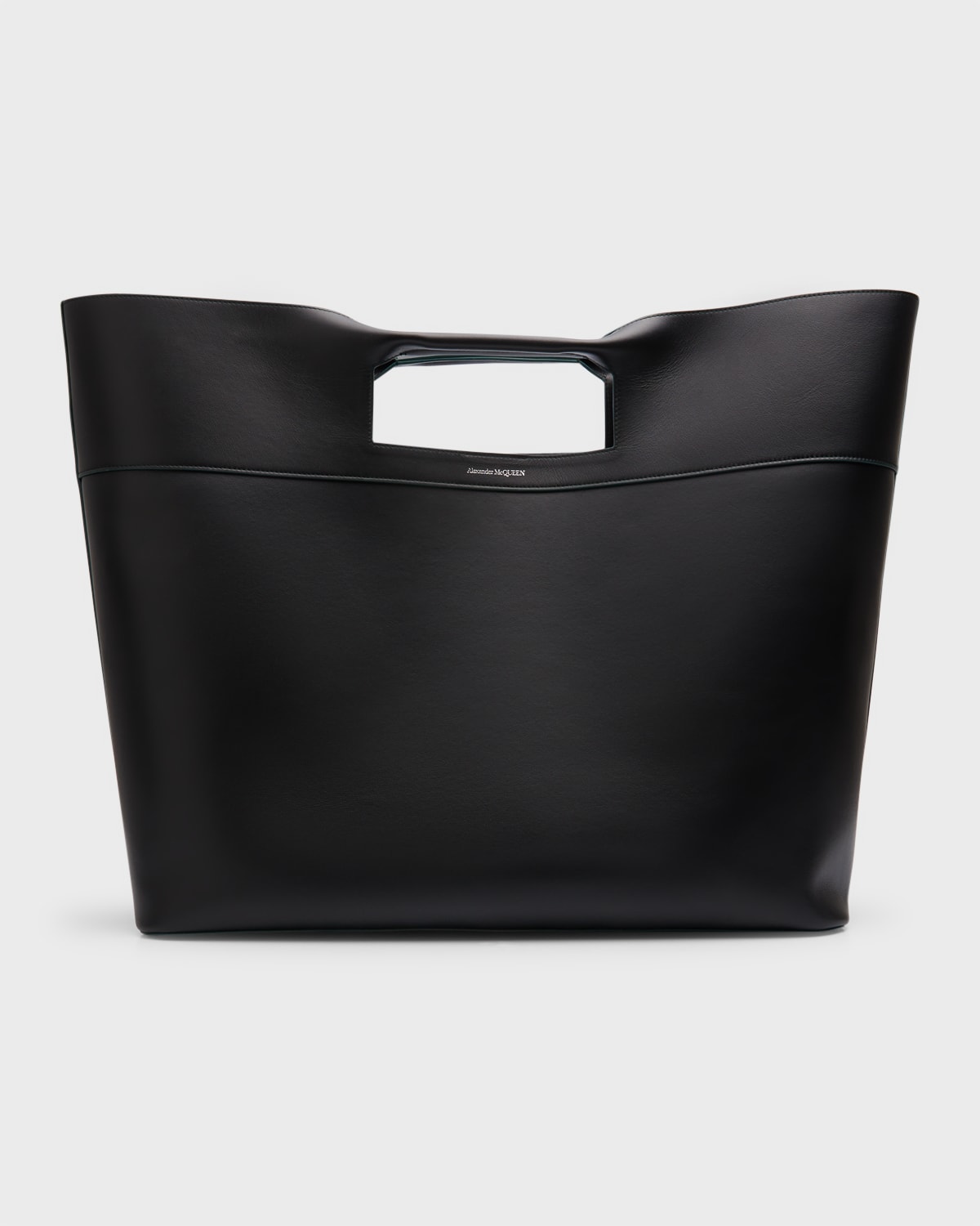Alexander McQueen Men's Square Bow Leather Tote Bag | Neiman Marcus