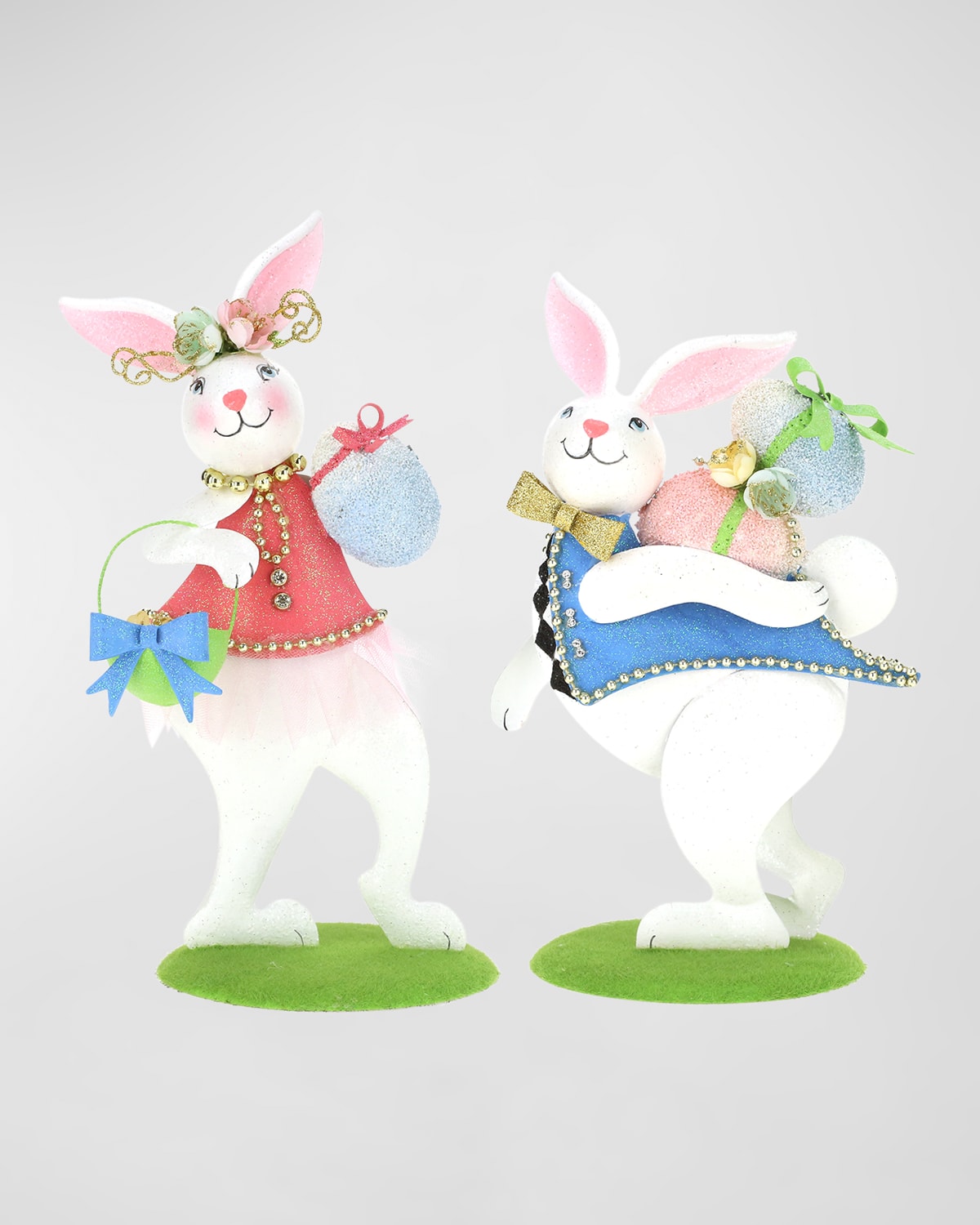 Mark Roberts Mr. and Mrs. Bunny with Basket, Set of 2 - 8.5" | Neiman ...
