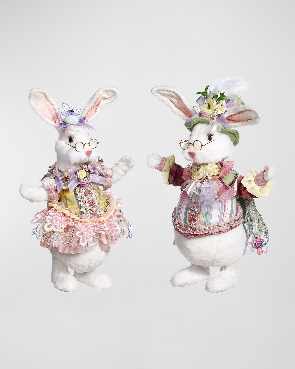 Mark Roberts Mr. and Mrs. Bunny with Basket, Set of 2 - 8.5" | Neiman ...