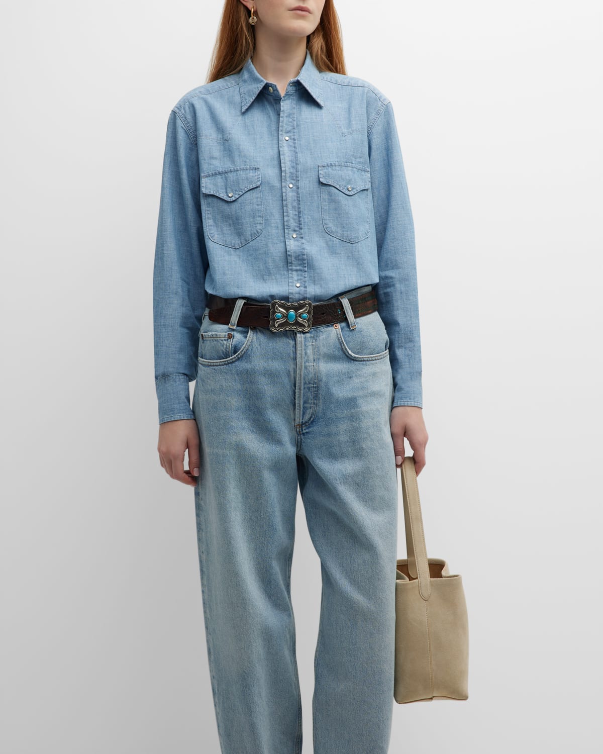 FRAME The Standard Silk Button-Front Shirt | Neiman Marcus