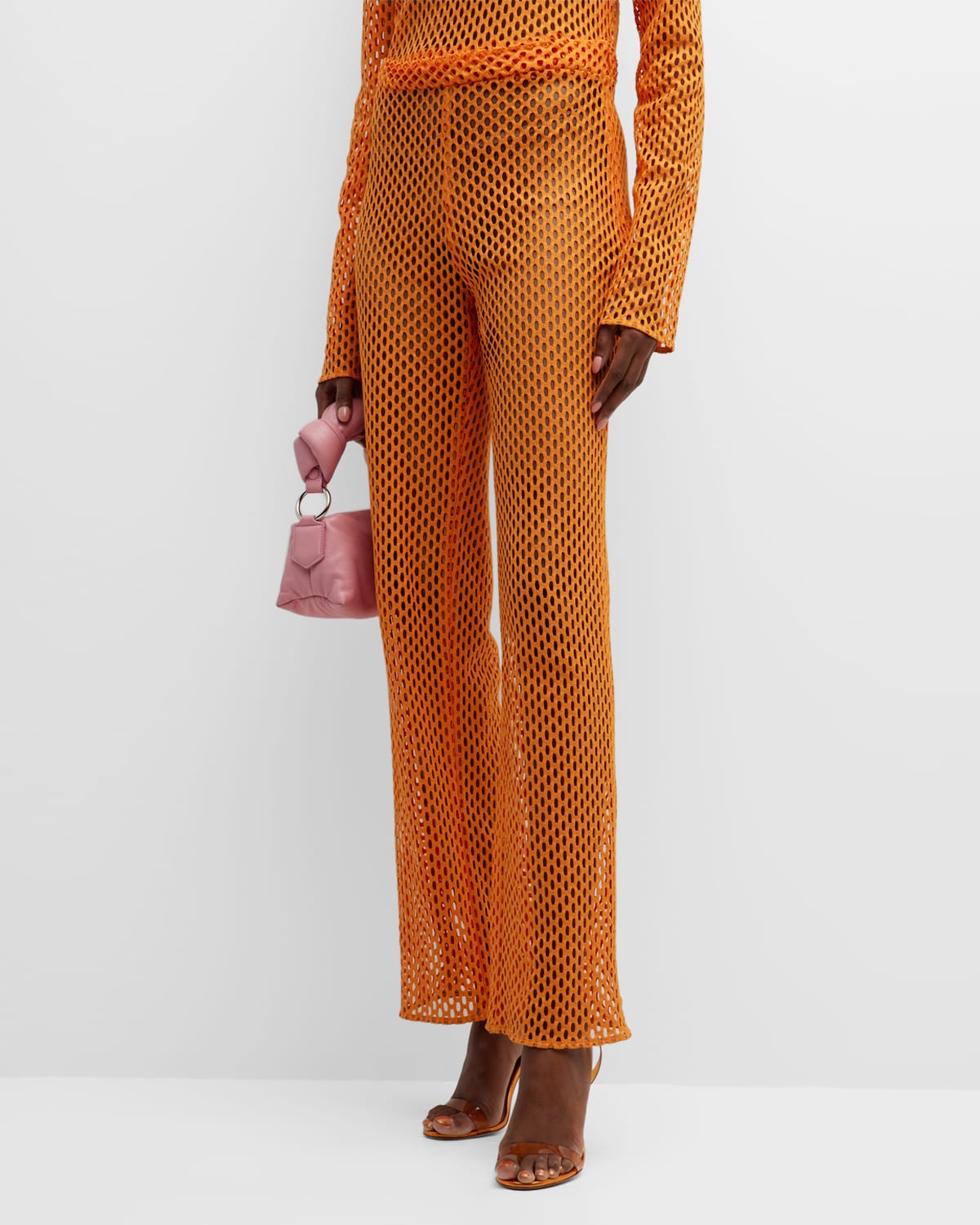 Emporio Armani Straight-Leg Sequin Trousers | Neiman Marcus