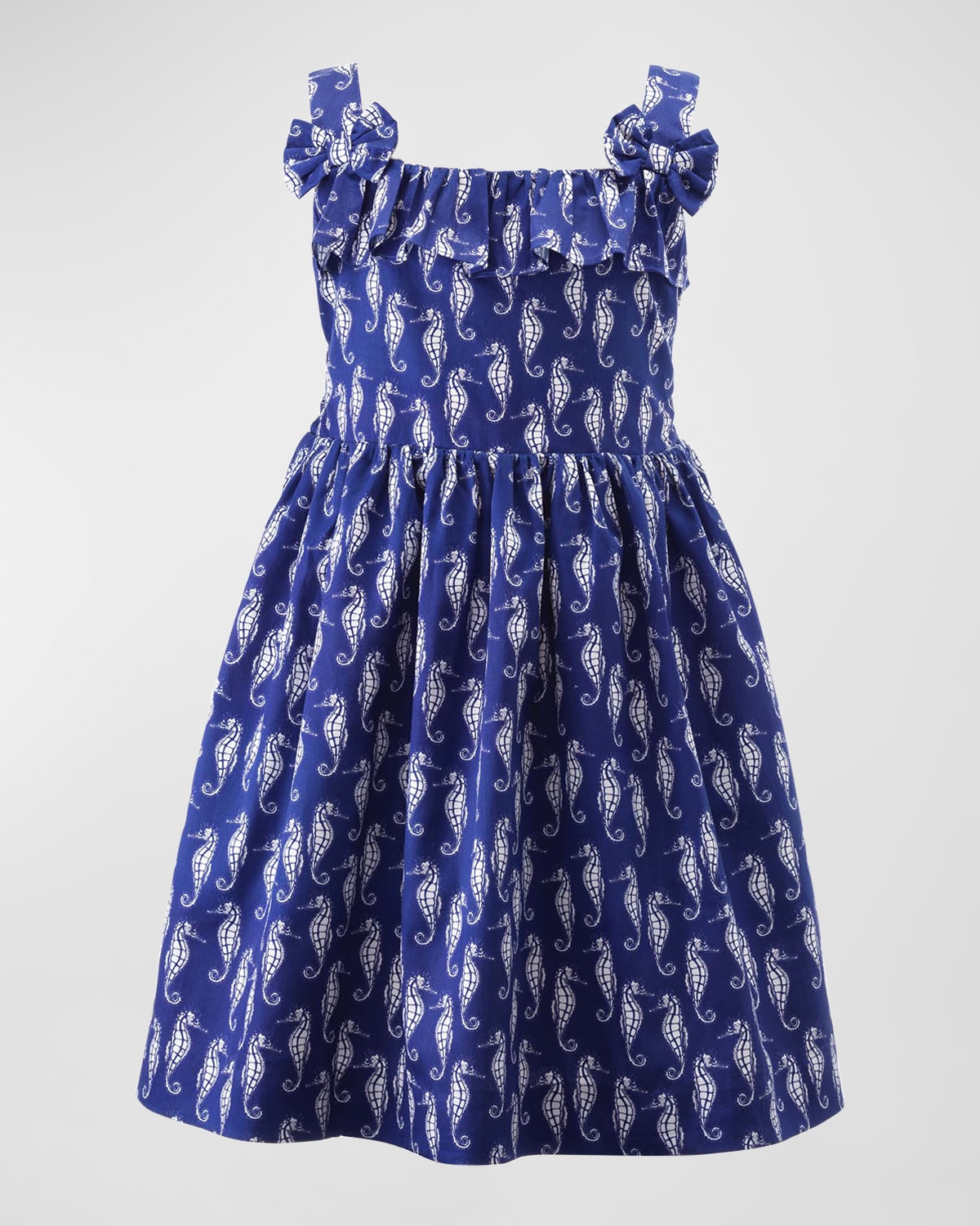 Rachel Riley Girl's Coral-Print Sundress, Size 3T-10 | Neiman Marcus