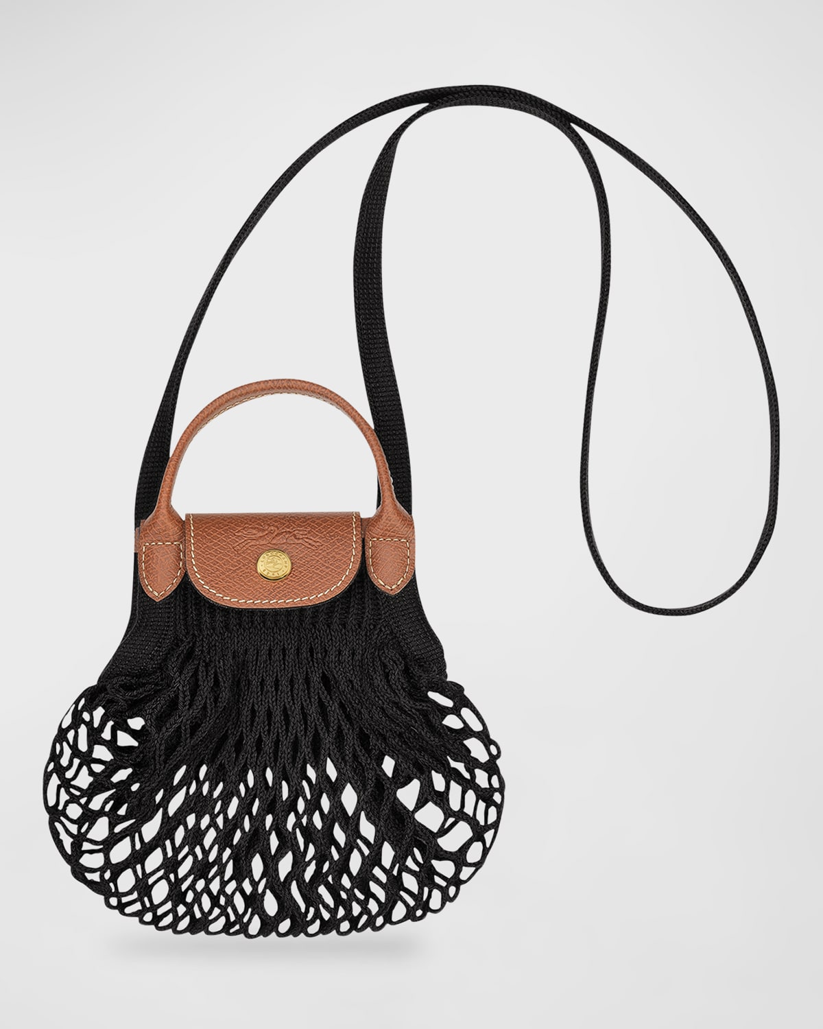 Longchamp Le Pliage Filet XS Knit Crossbody Bag | Neiman Marcus