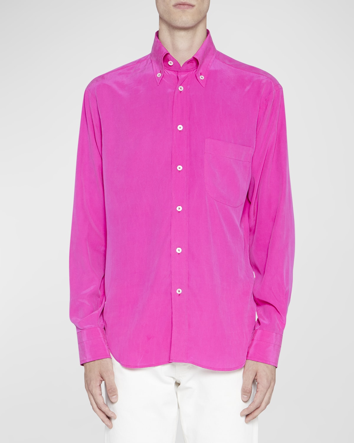 TOM FORD Men's Leopard-Print Relaxed Fit Sport Shirt | Neiman Marcus