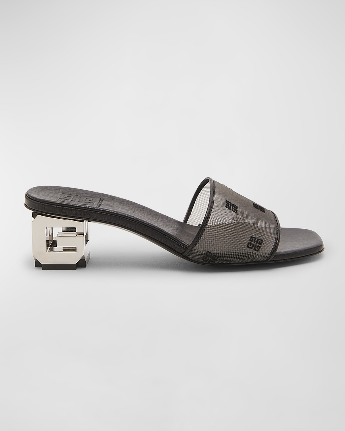Givenchy Strass G Cube-Heel Slide Sandals | Neiman Marcus