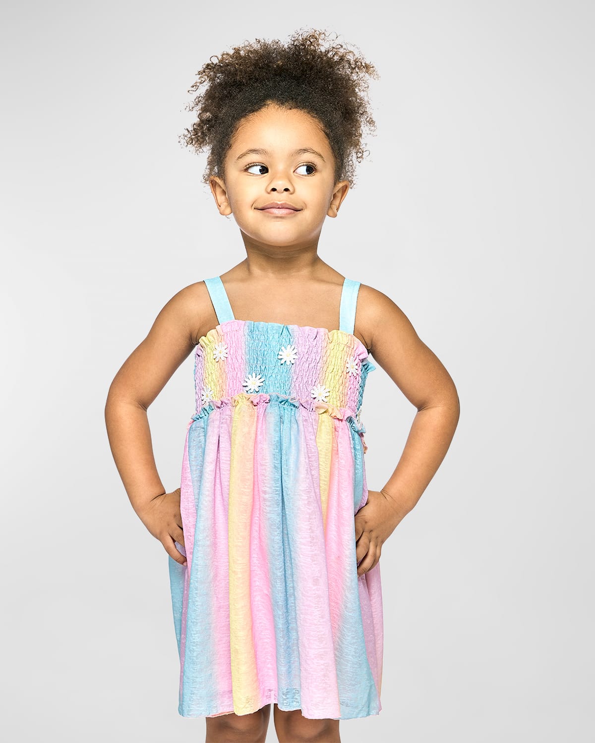 Hannah Banana Girl's Smocked Embroidered & Crotched Dress, Size 7-14 | Neiman Marcus