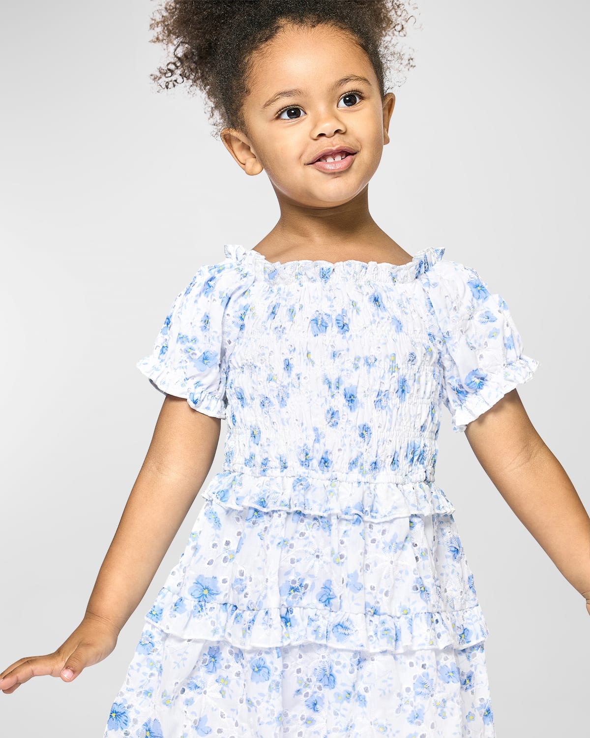 Hannah Banana Girl's Smocked Embroidered & Crotched Dress, Size 7-14 | Neiman Marcus