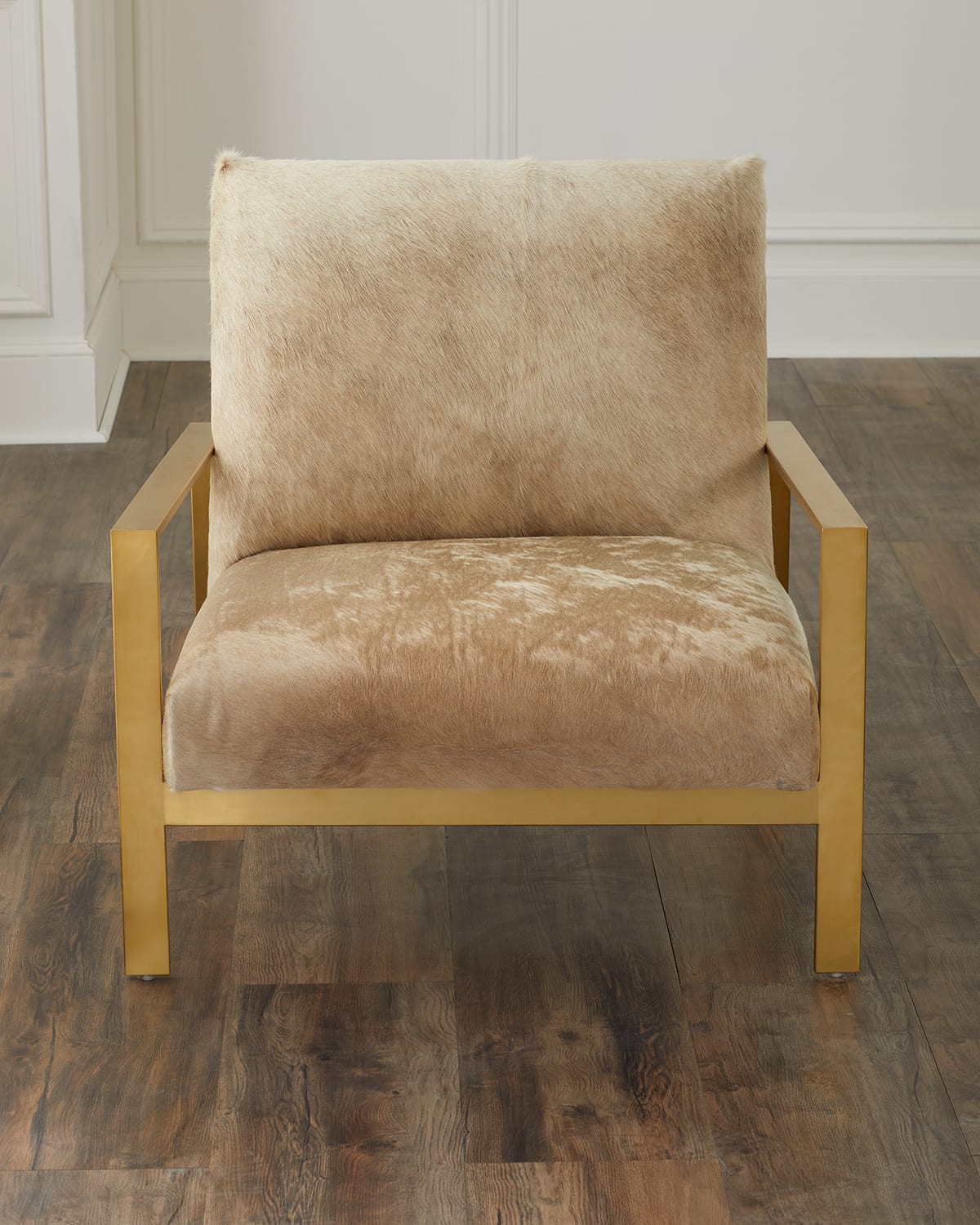 Global Views Regan Hair-On-Hide Barrel Chair | Neiman Marcus