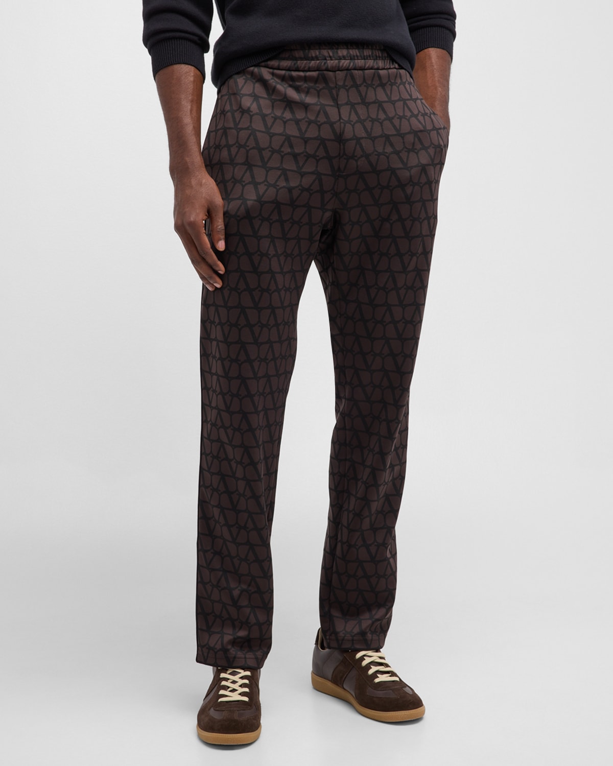 Valentino Garavani Men's VLogo Toile Pants | Neiman Marcus