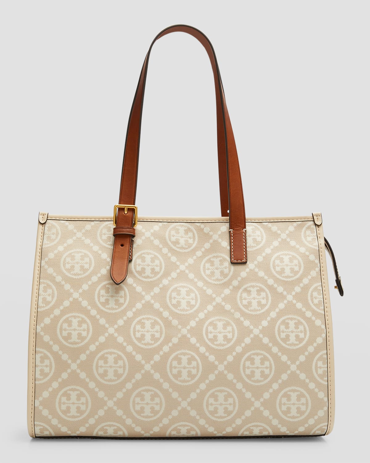 Tory Burch T Monogram Zip Canvas Tote Bag | Neiman Marcus