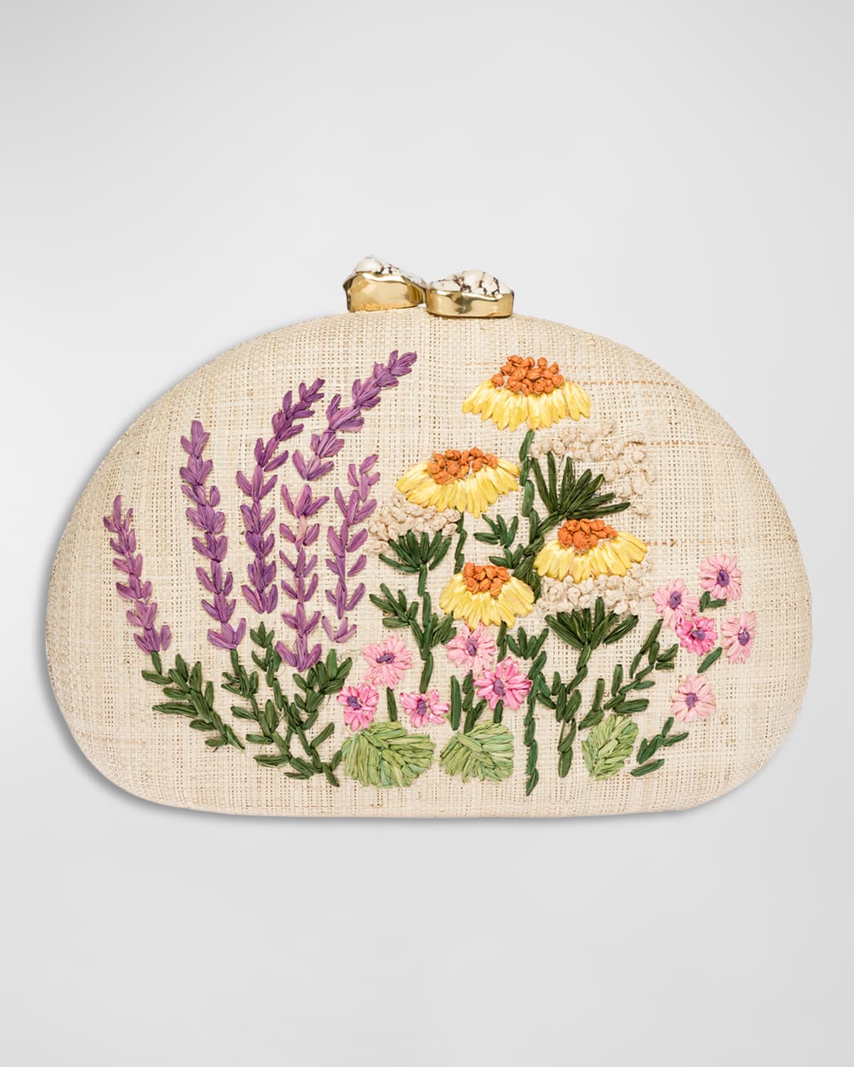 Rafe Berna Shell Straw Clutch Bag | Neiman Marcus