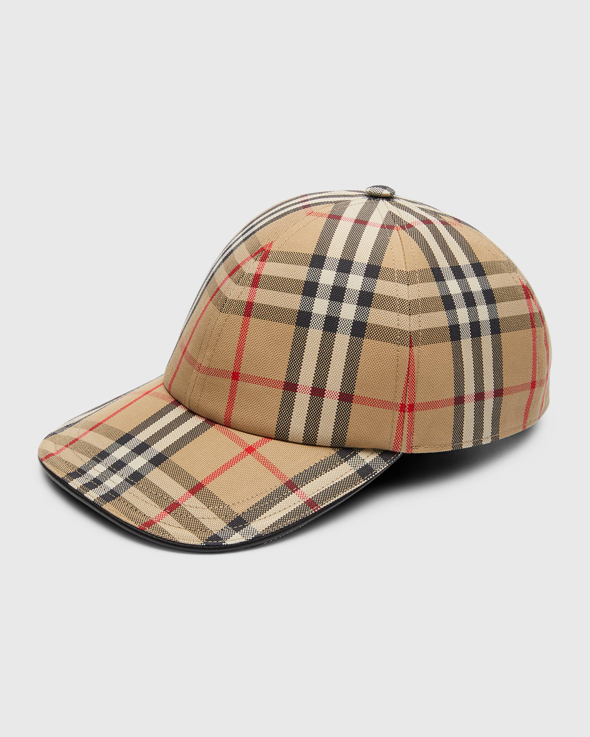 Burberry Men's Check Baseball Cap | Neiman Marcus