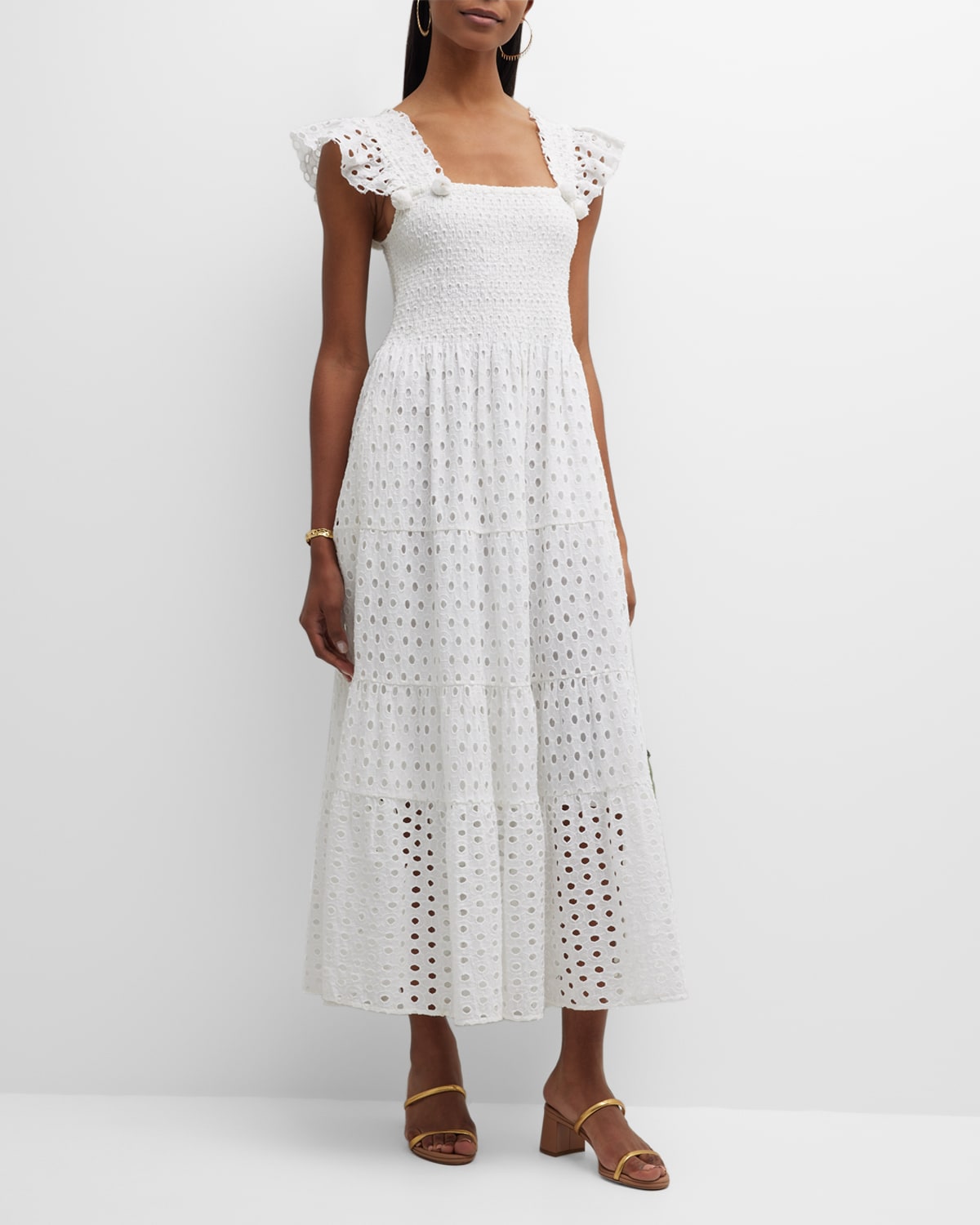 Veronica Beard Aislin Eyelet Maxi Dress | Neiman Marcus