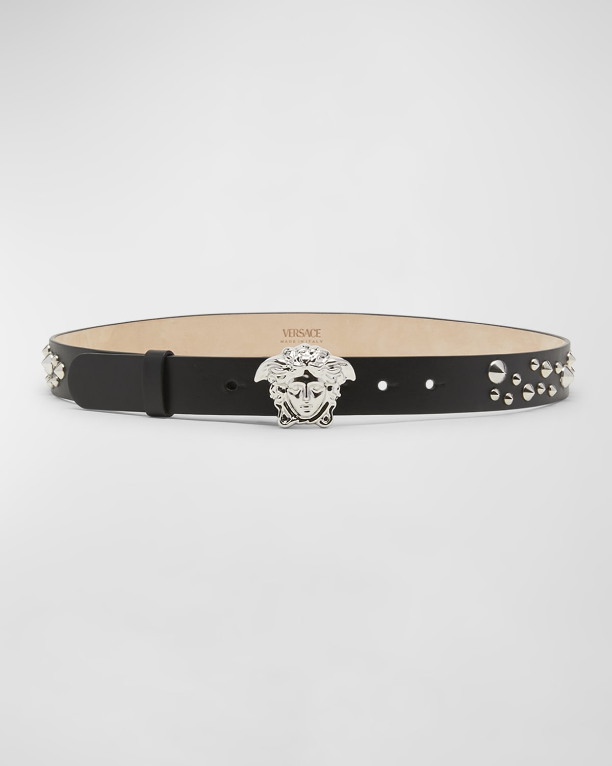 Versace La Medusa Wide Leather Belt | Neiman Marcus