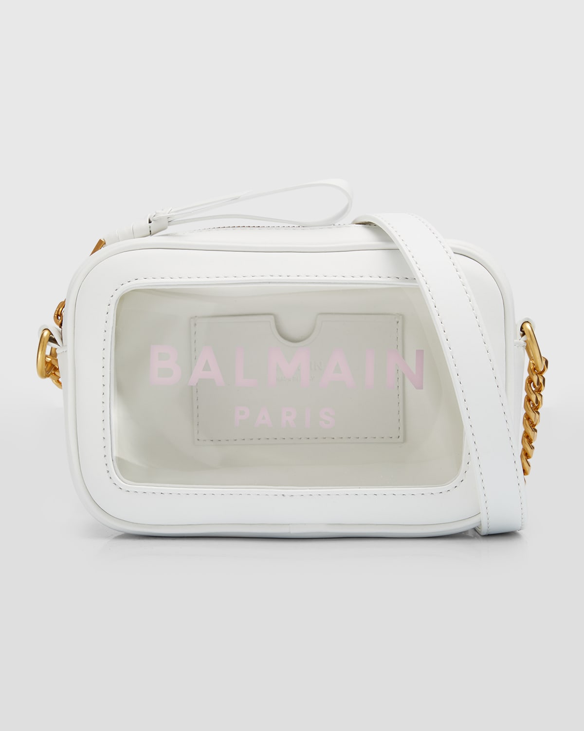 Balmain B Army Logo Canvas Camera Crossbody Bag | Neiman Marcus