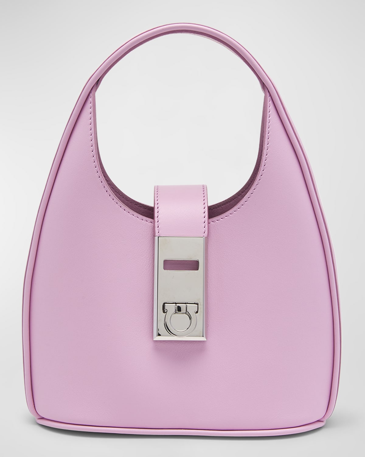 Ferragamo Archive Gancio Leather Hobo Bag | Neiman Marcus