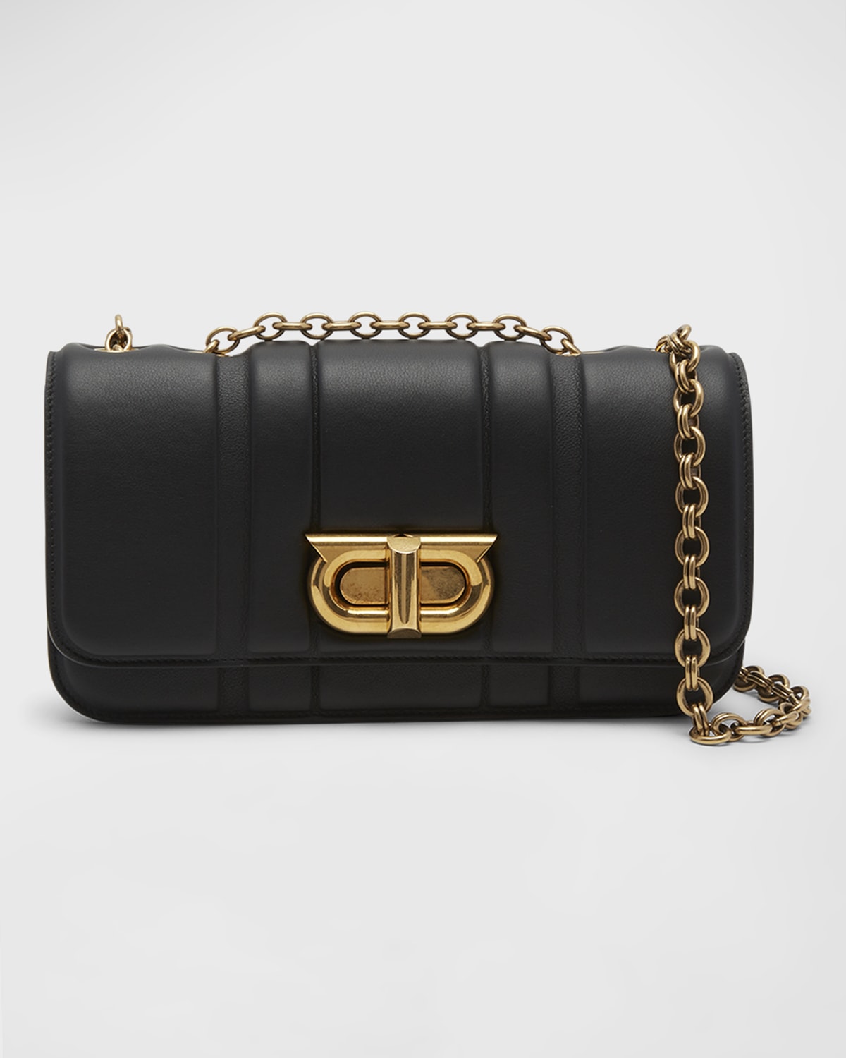 Ferragamo Embossed Leather Chain Crossbody Bag | Neiman Marcus
