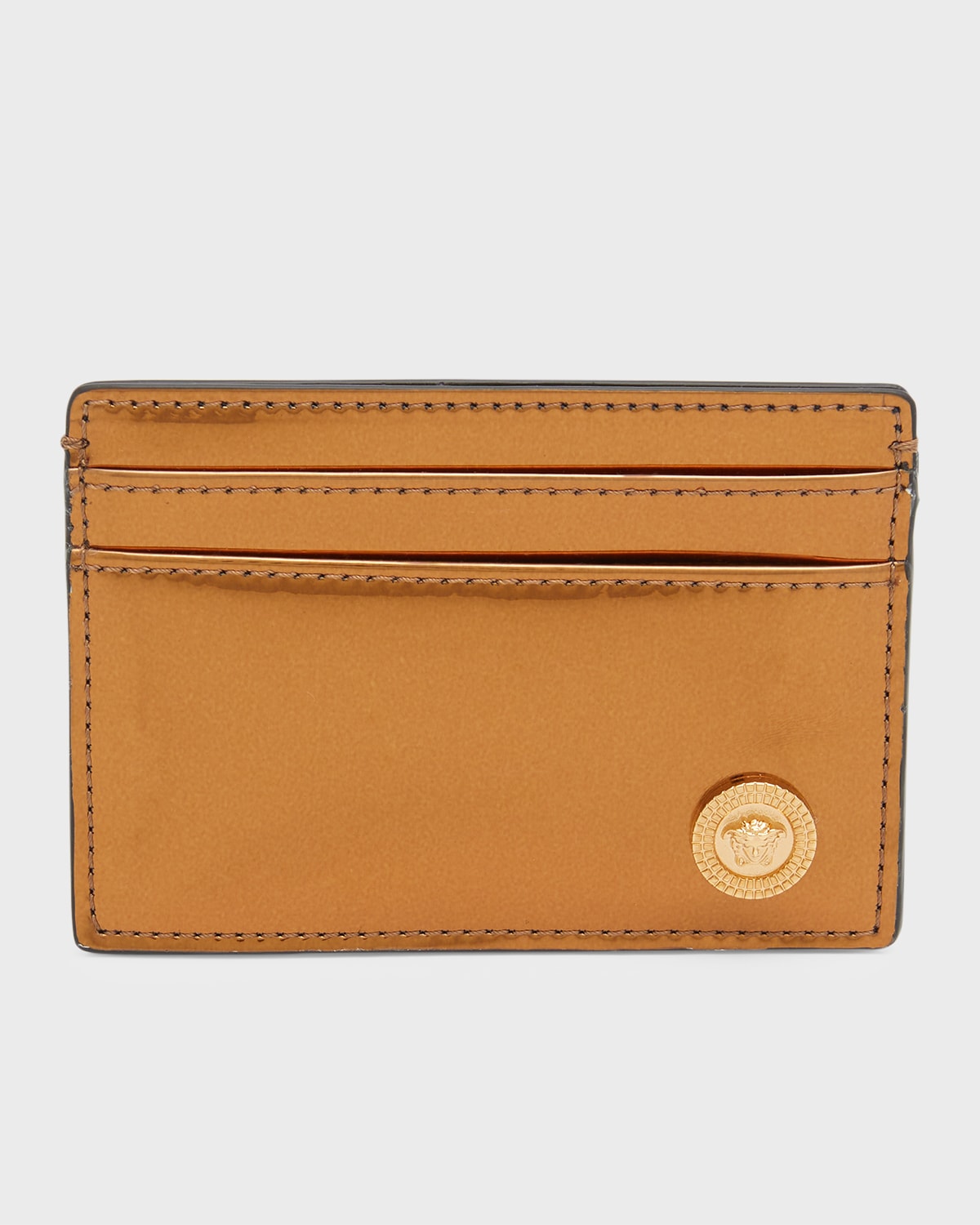 Versace Men's Medusa Leather Card Case | Neiman Marcus
