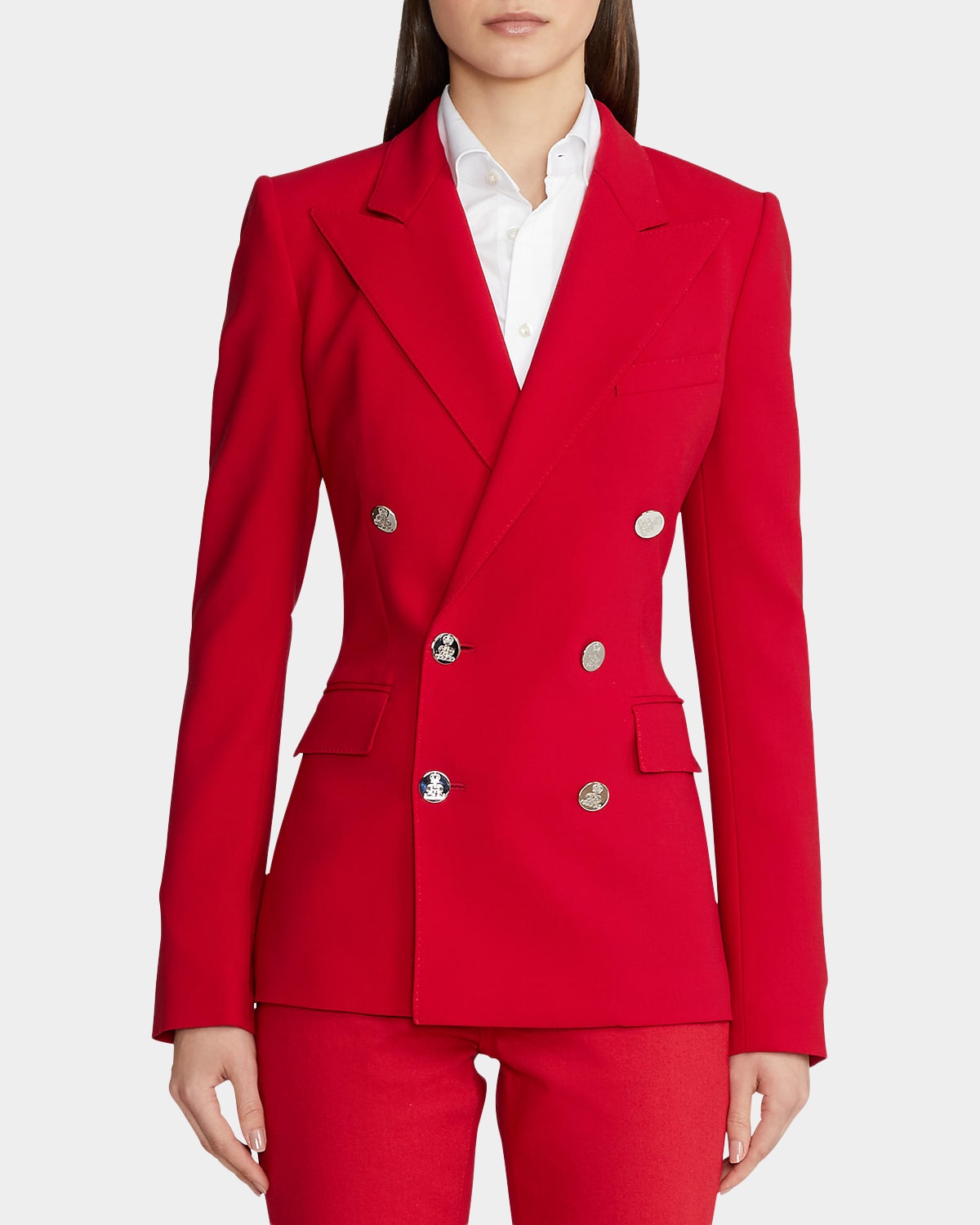 Ralph Lauren Collection Camden Double-Breasted Stretch-Wool Jacket ...