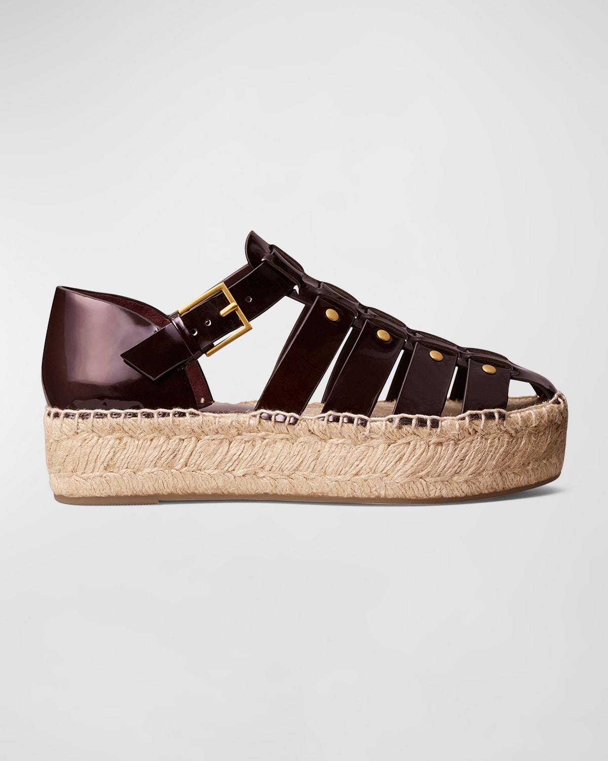 Tory Burch Woven Leather Platform Espadrille Sandals | Neiman Marcus