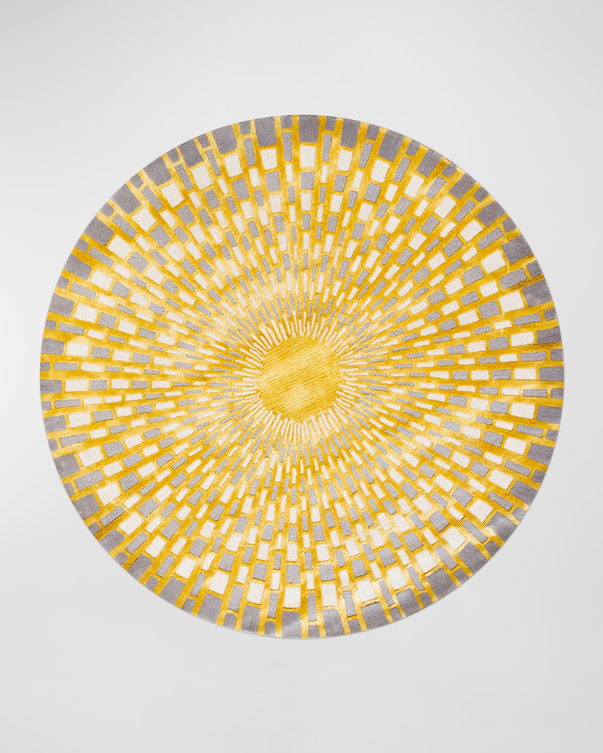 MacKenzie-Childs Emerald Sunburst Rug, 6' Round | Neiman Marcus