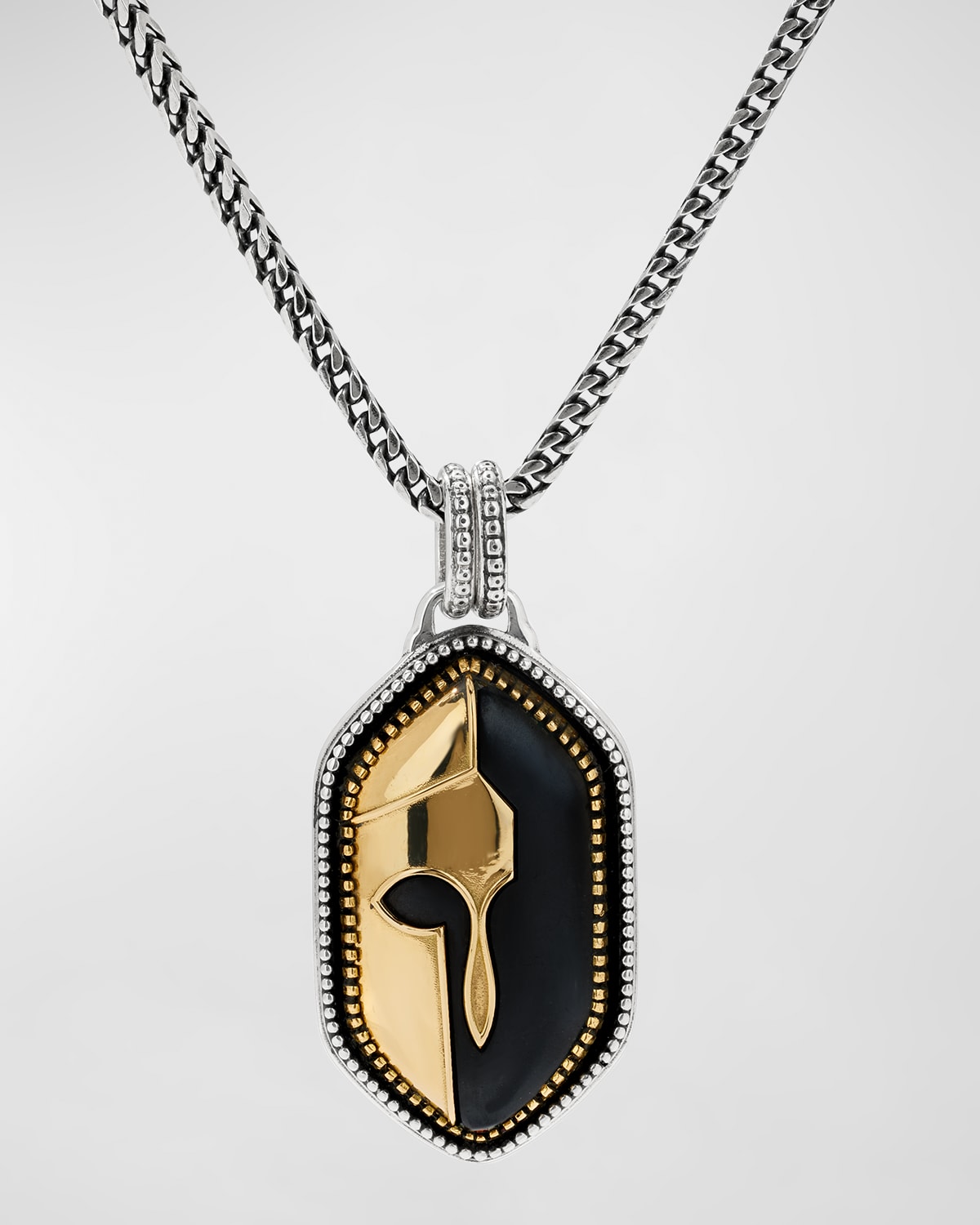 Konstantino Men's Silver & Gold Oblong Pendant with Black Onyx | Neiman ...