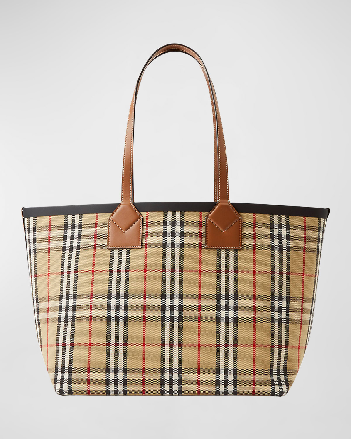 Burberry Heritage Large Check Canvas Tote Bag | Neiman Marcus