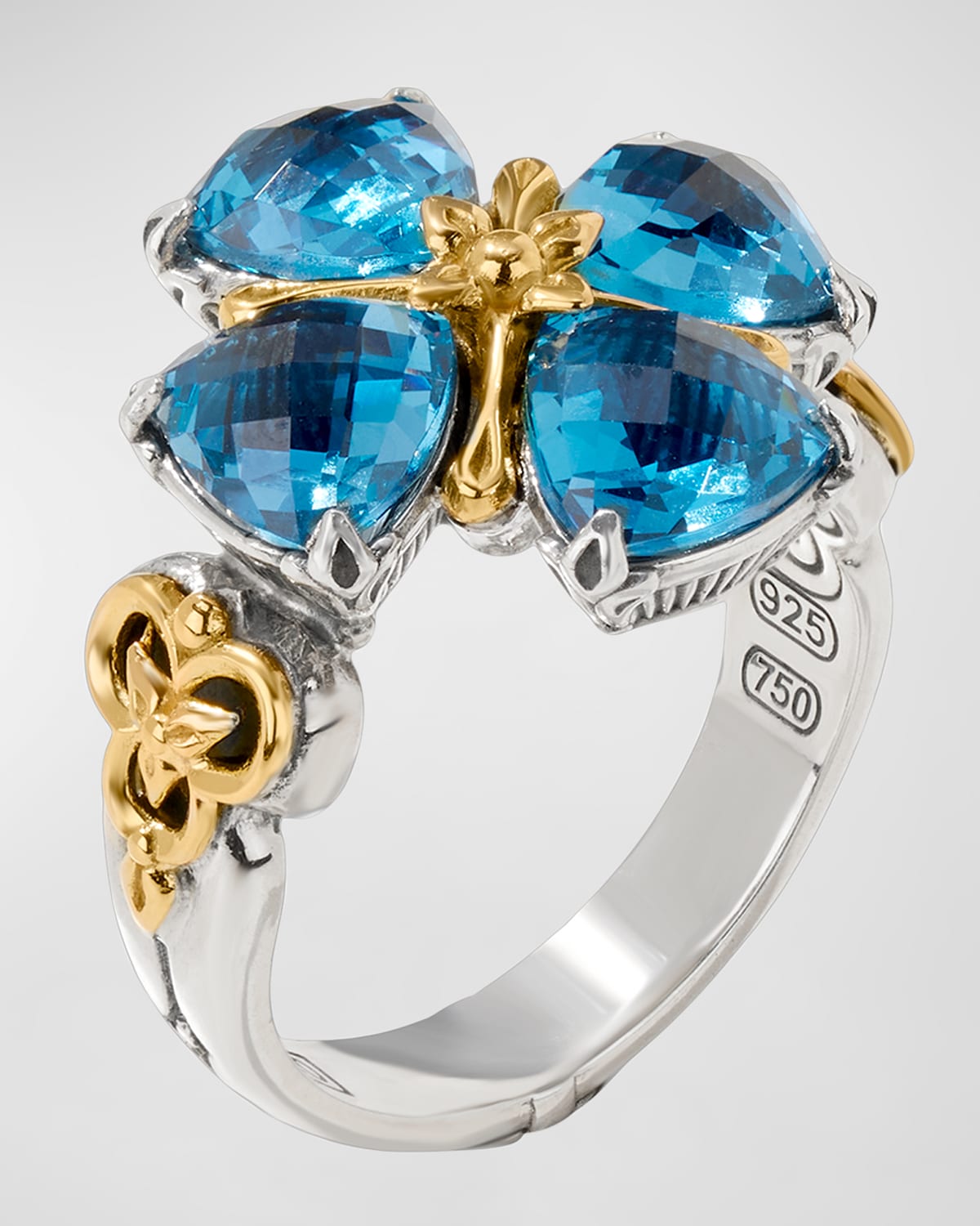 Konstantino 18k Gold Blue Spinel Ring | Neiman Marcus