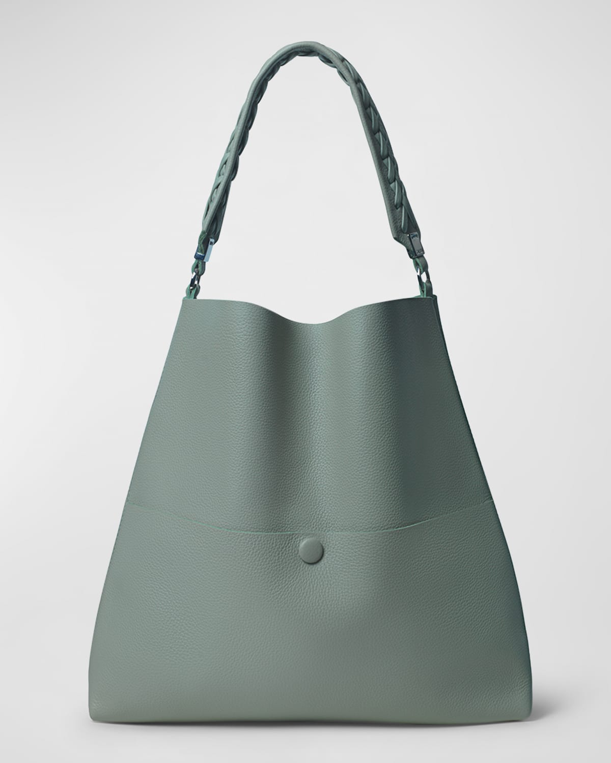 Callista Slim Medium Leather Tote Bag | Neiman Marcus