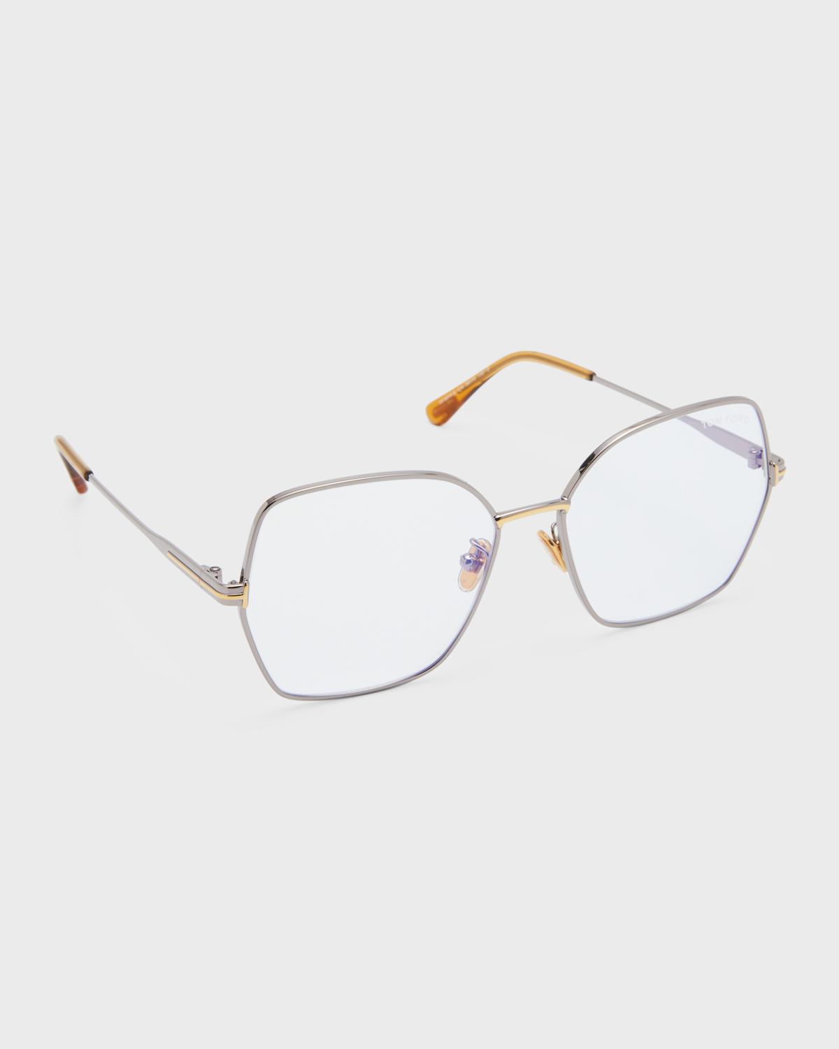 Tom Ford Blue Light Blocking Two Tone Acetate Cat Eye Glasses Neiman