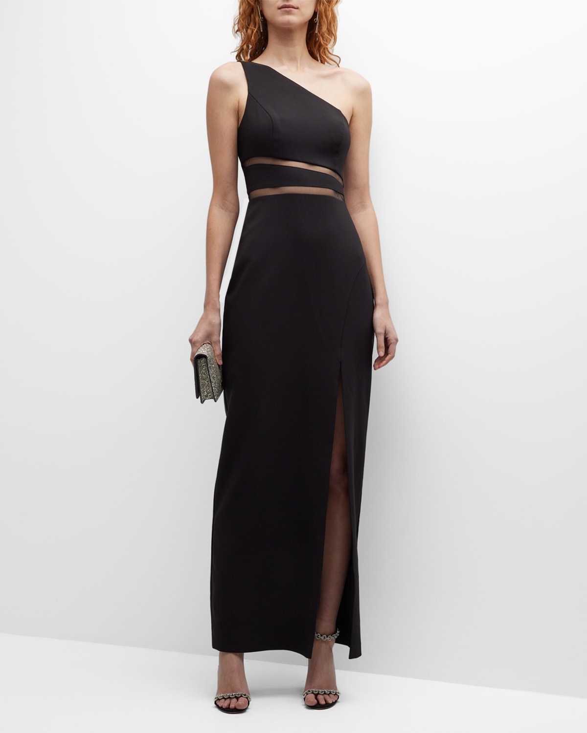 Cult Gaia Lillian One-Shoulder Sequin Column Gown | Neiman Marcus