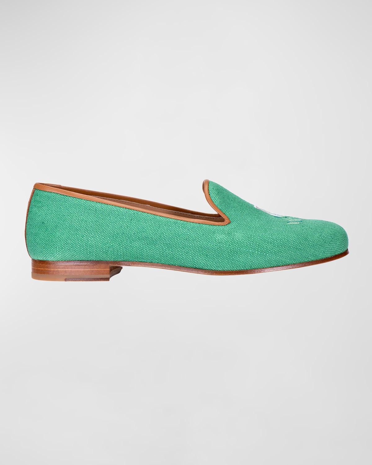 Stubbs and Wootton Men's Embroidered Car Linen Smoking Slippers ...