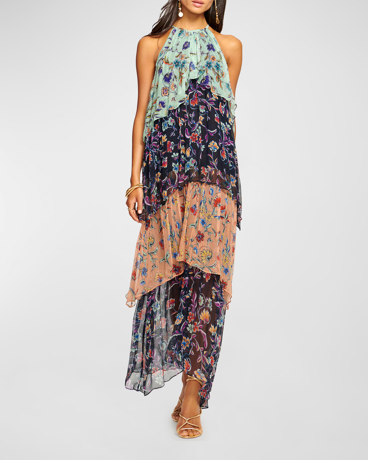 Ramy Brook Camden Embroidered Maxi Dress | Neiman Marcus