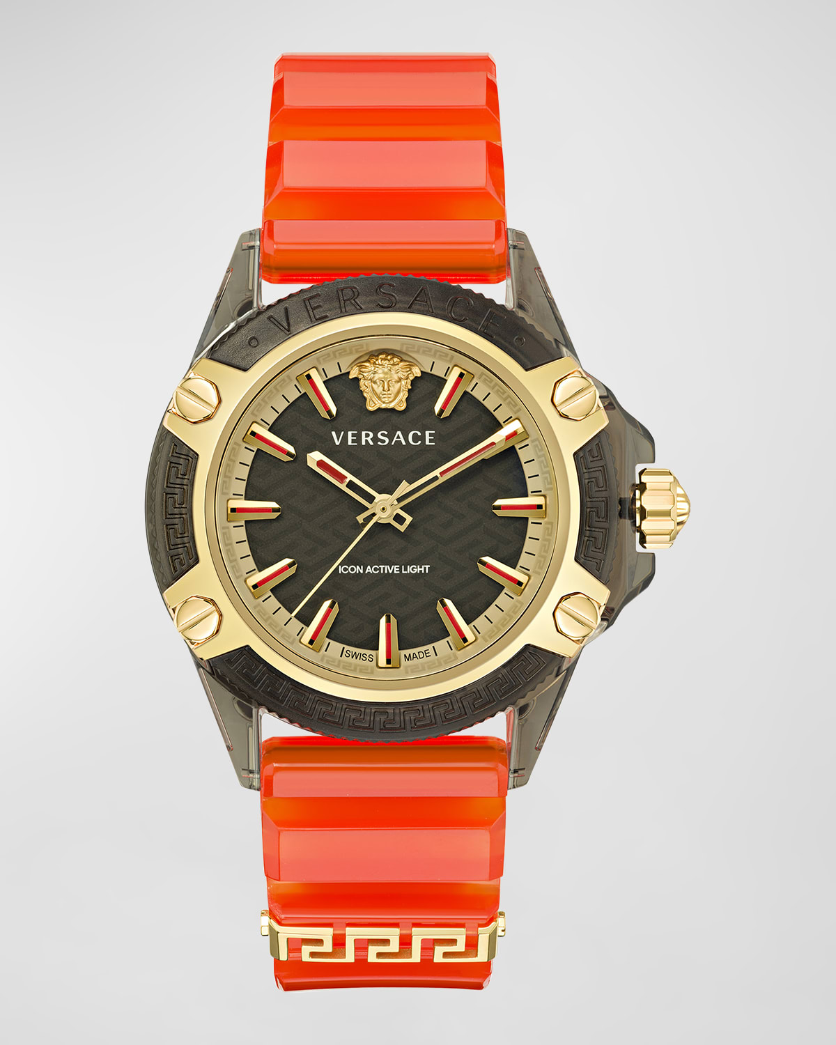 Versace Men's Icon Active Silicone Strap Chronograph Watch, 44mm ...