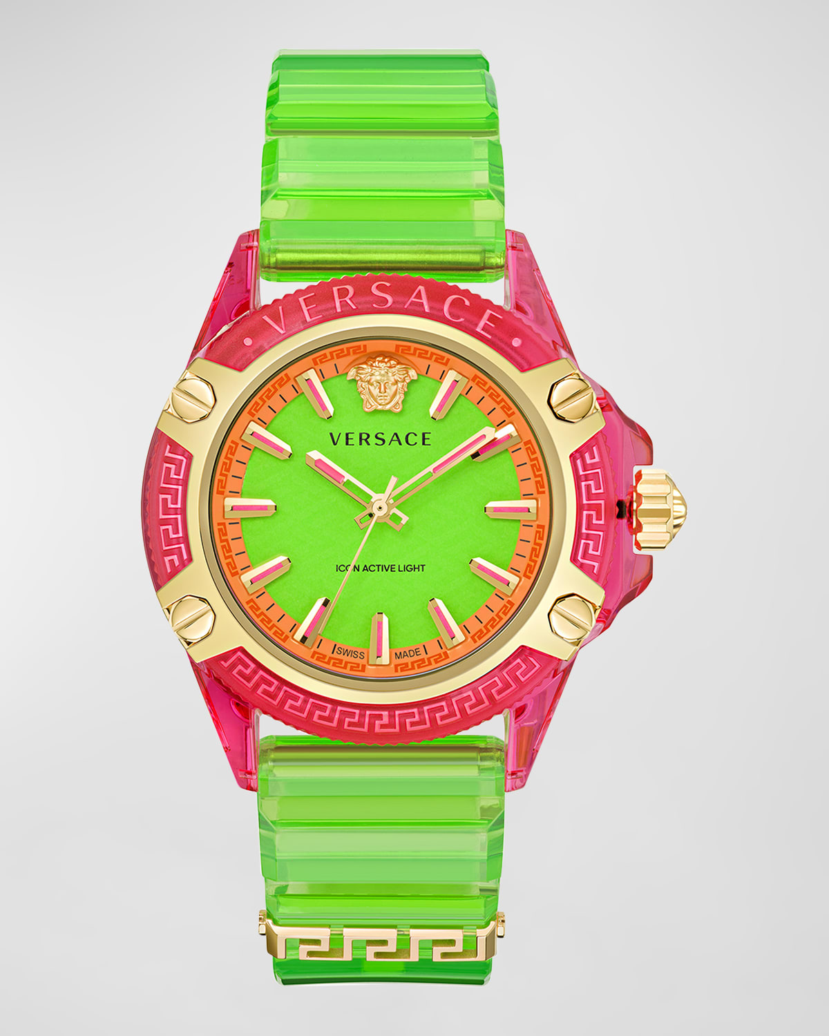 Versace Men's Icon Active Silicone Strap Chronograph Watch, 44mm ...