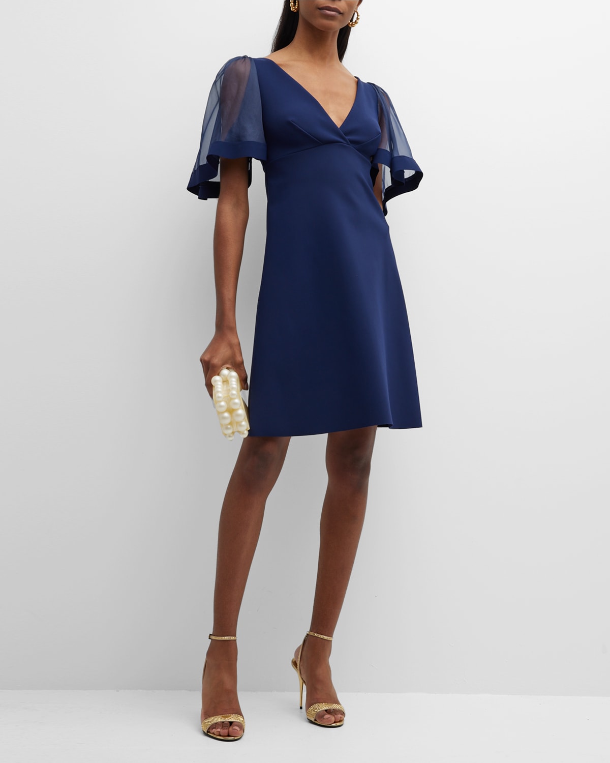 Chiara Boni La Petite Robe Split-Sleeve Bodycon Empire Midi Dress ...