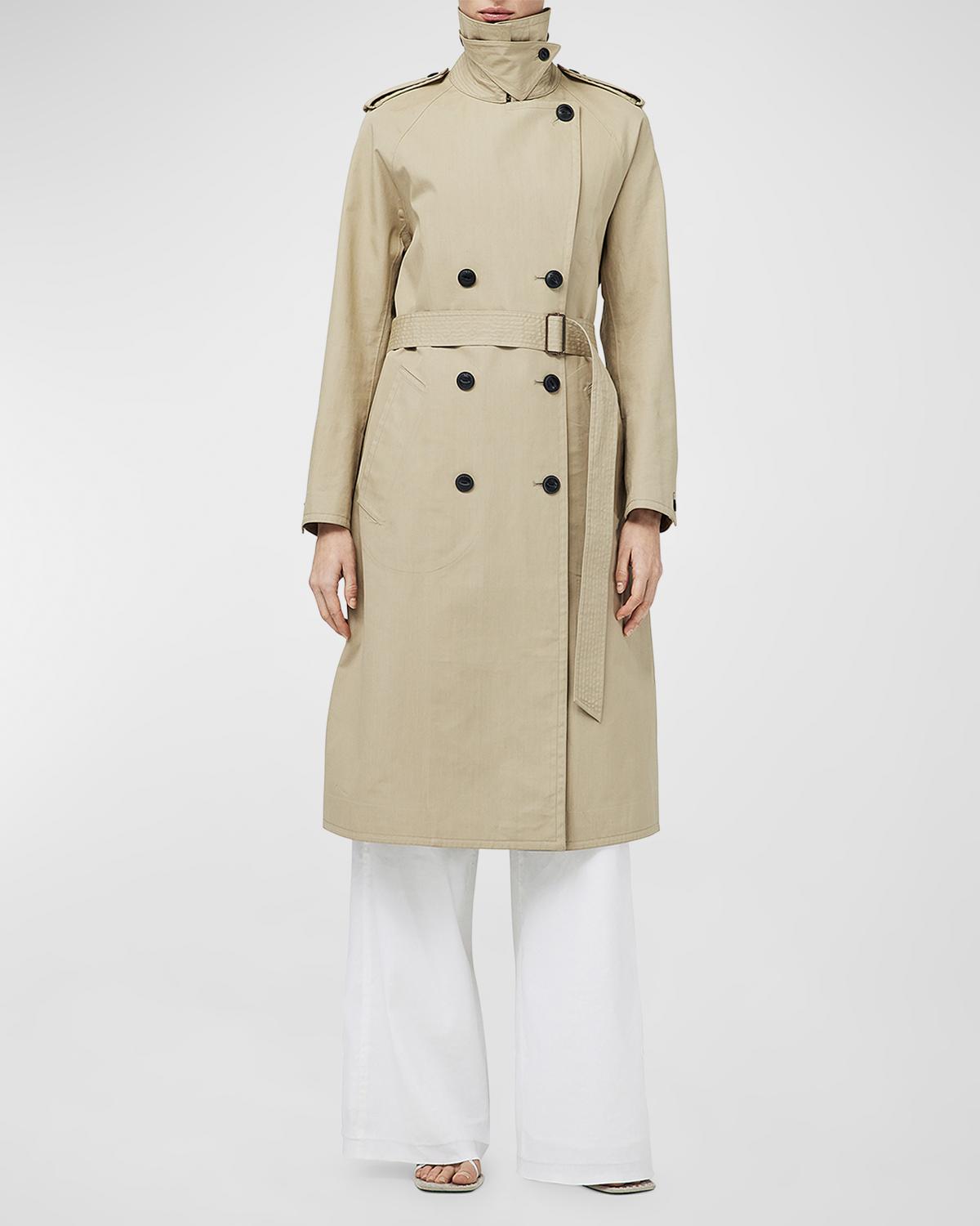 Burberry Kensington Heritage Belted Long Trench Coat | Neiman Marcus