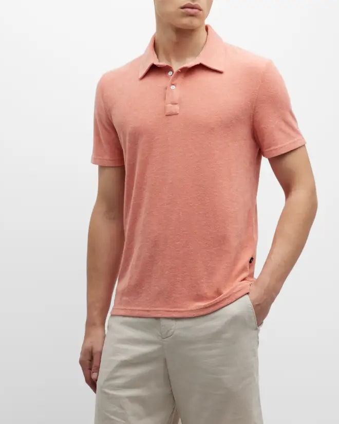 Orlebar Brown Men's Terry Towelling Polo Shirt | Neiman Marcus
