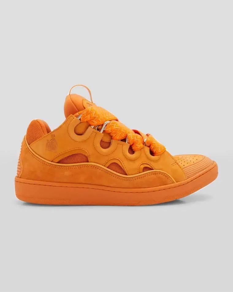 Lanvin Men's Curb Leather Low-Top Sneakers | Neiman Marcus