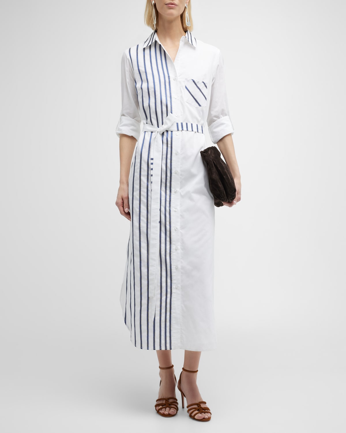 SIMKHAI Alex Cutout Shirtdress | Neiman Marcus