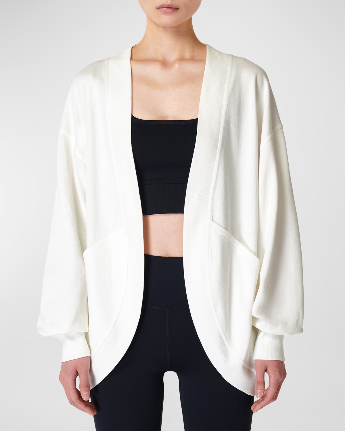 Sweaty Betty Cora French Terry Longline Cardigan | Neiman Marcus