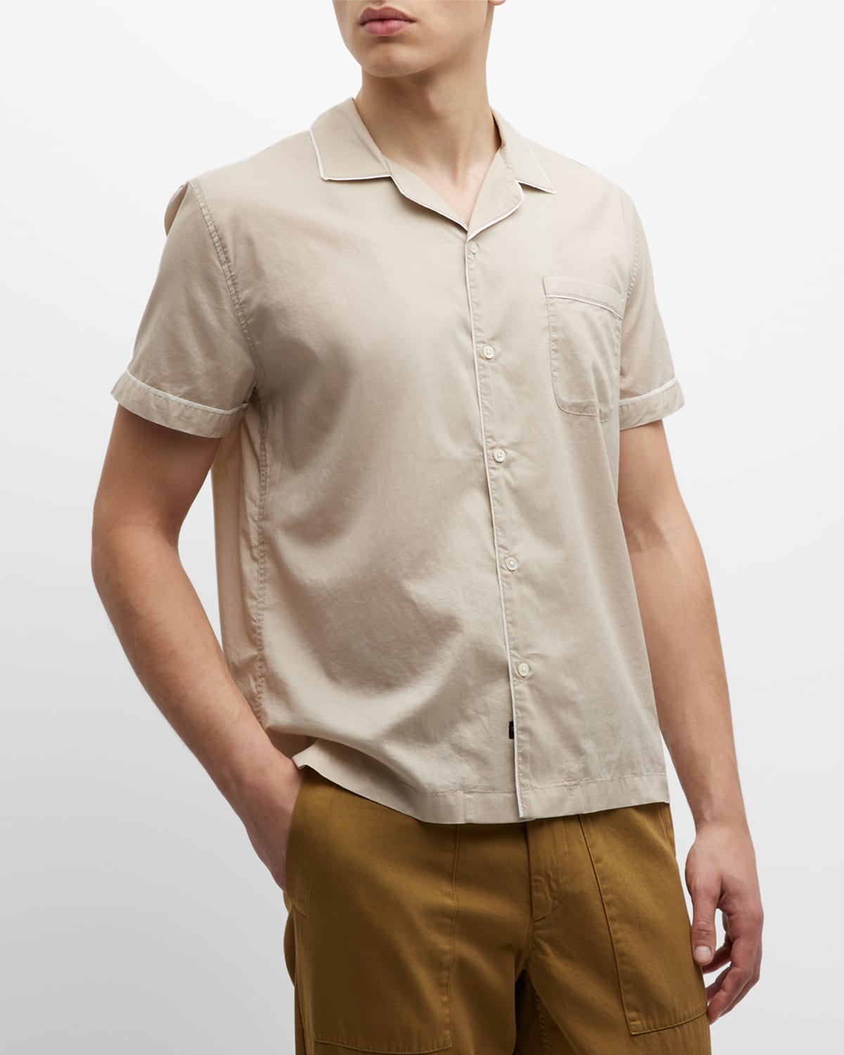 Ksubi Men's Flower-Print Tencel Camp Shirt | Neiman Marcus