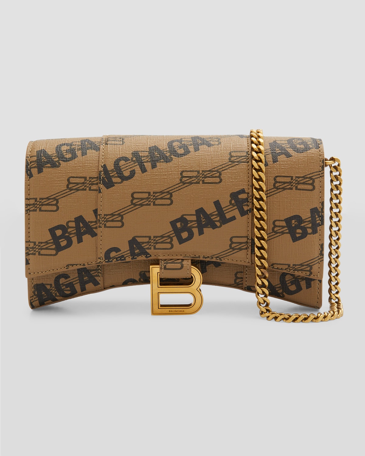 Balenciaga Hourglass Monogram Wallet on Chain | Neiman Marcus