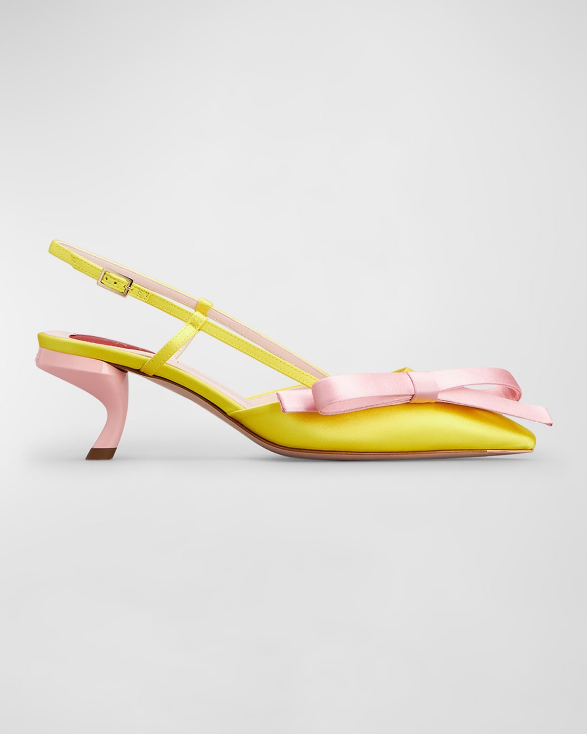 Roger Vivier Virgule Bow Wool Slingback Pumps | Neiman Marcus