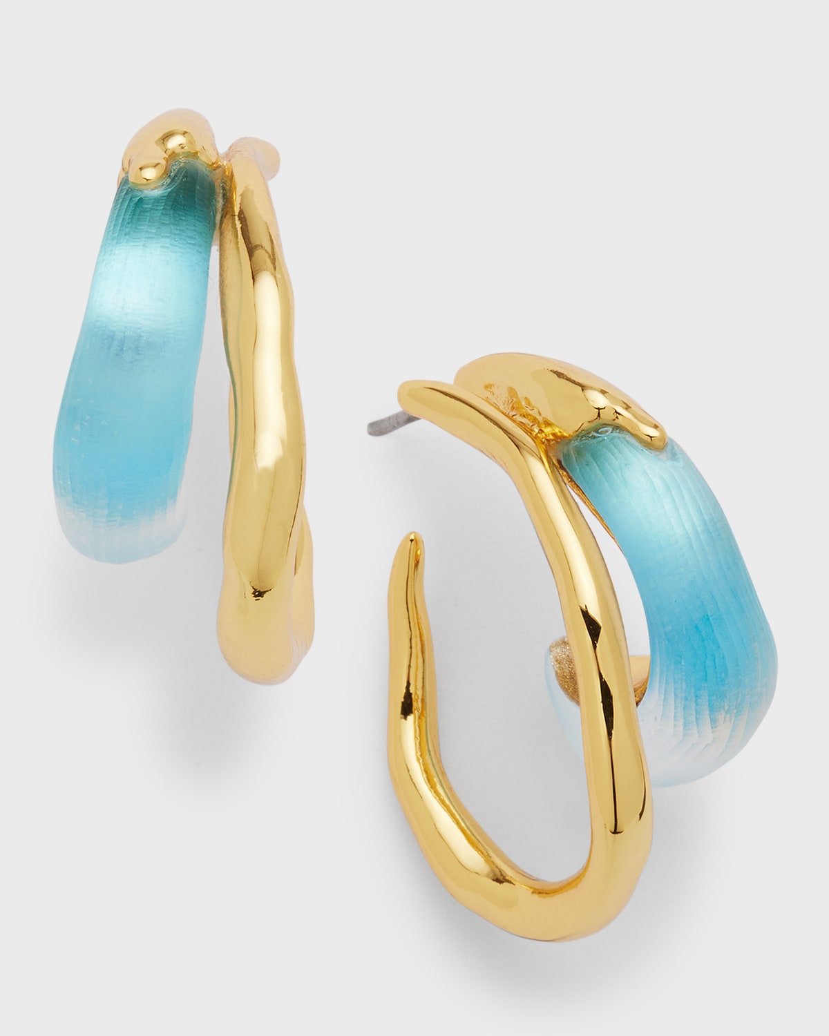 Alexis Bittar Molten Hoop Earrings | Neiman Marcus
