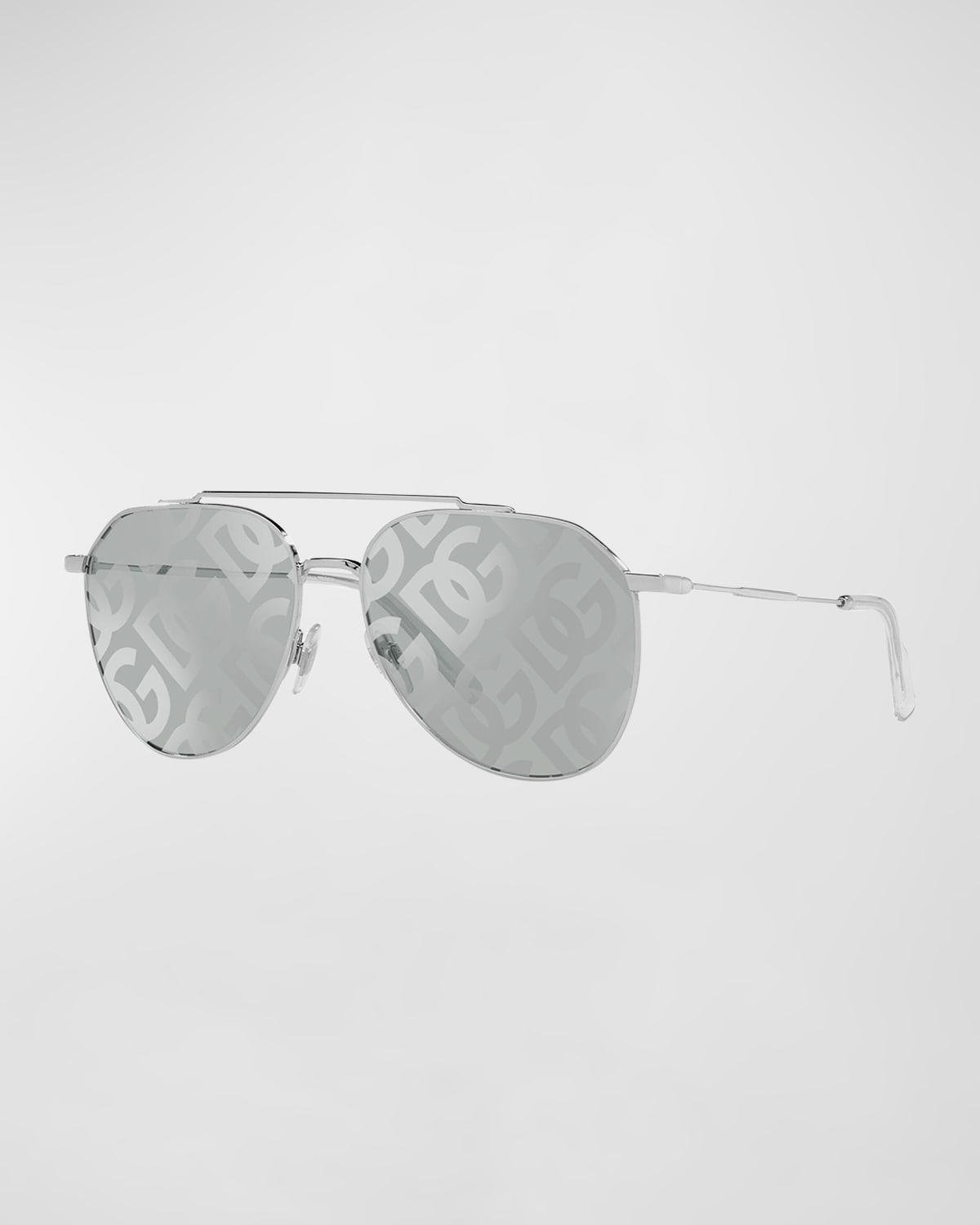 Dolce&Gabbana Men's Polarized Steel Aviator Sunglasses | Neiman Marcus