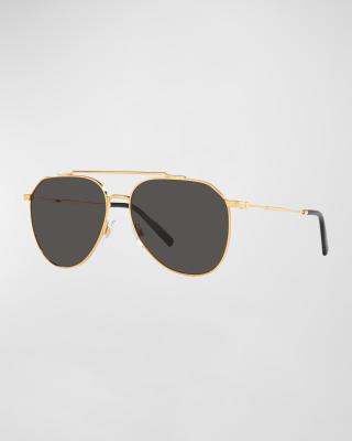 Burberry Men's Jude Double-Bridge Aviator Sunglasses | Neiman Marcus