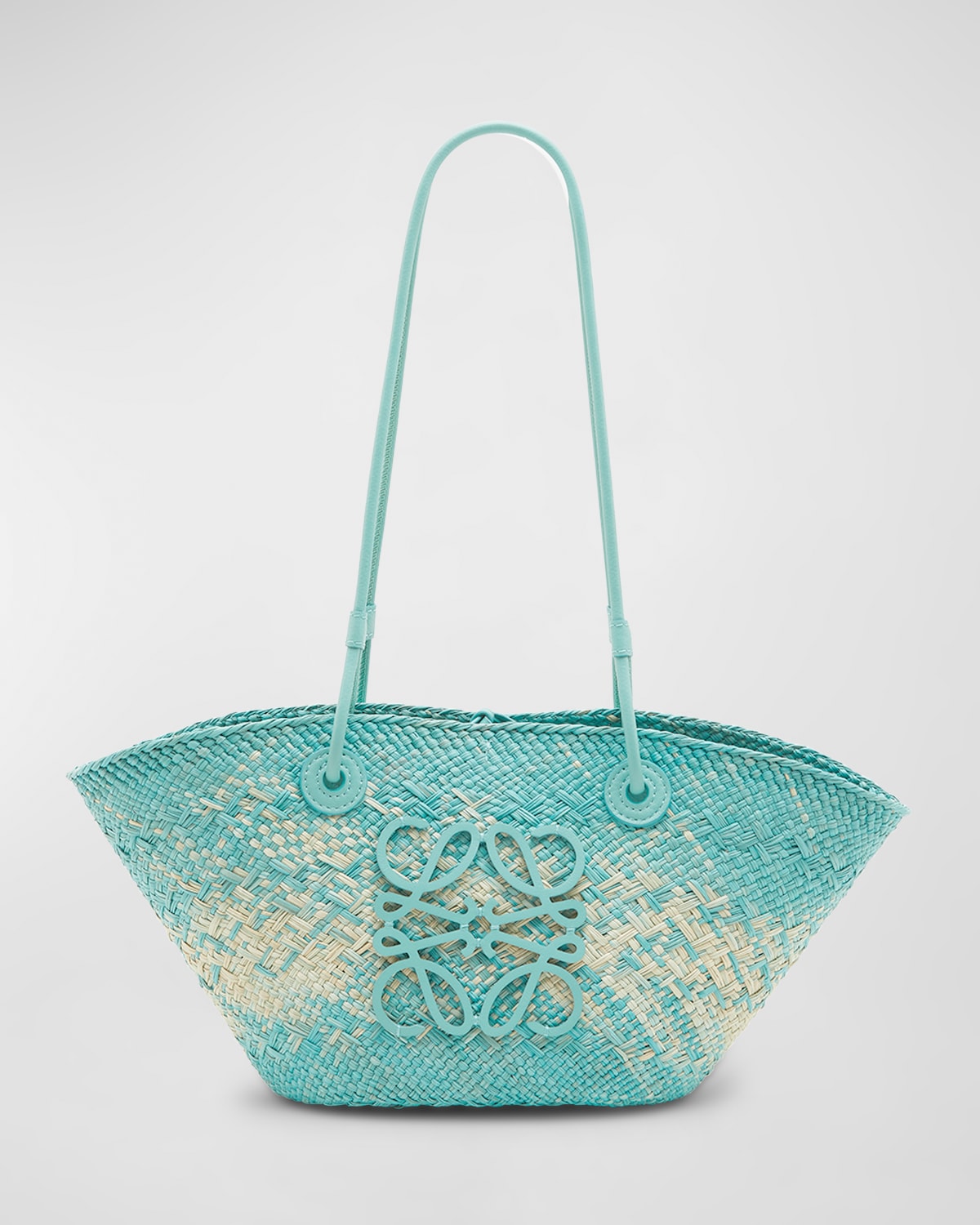 Loewe x Paula’s Ibiza Anagram Basket Palm Wax Tote Bag | Neiman Marcus