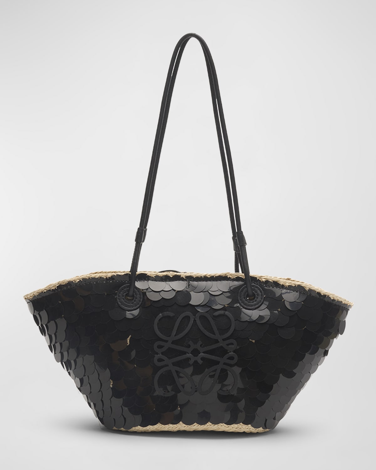 Loewe x Paula’s Ibiza Anagram Basket Palm Wax Tote Bag | Neiman Marcus